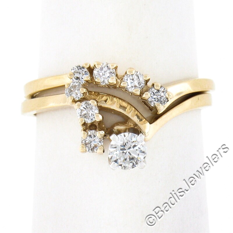 14k Gold Ring Set - Etsy