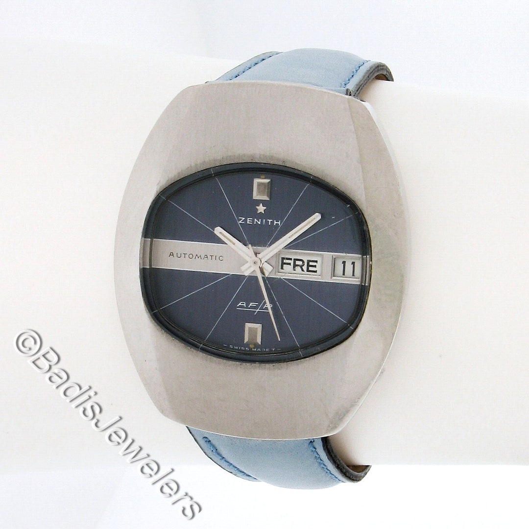 Vintage Zenith Spaceman 36mm Stainless Steel Wrist Watch Automatic AF/P ...