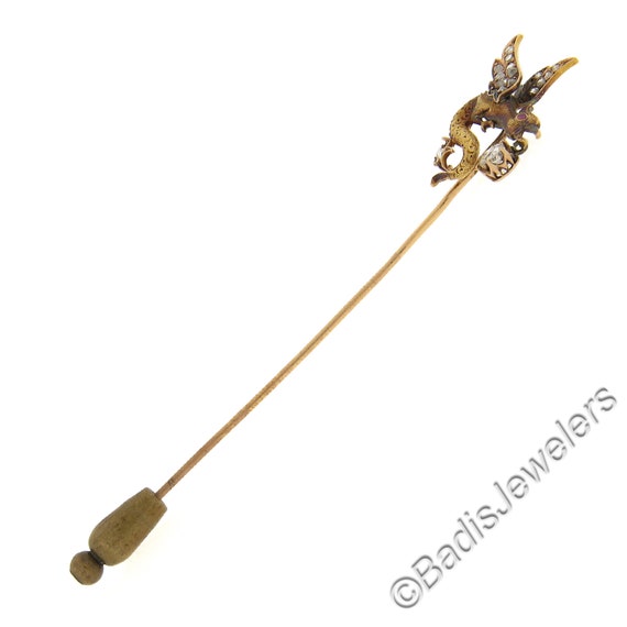 Antique Early Victorian 22k Gold Diamond Repousse Wor… - Gem