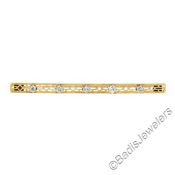 Antique Art Nouveau Strobell & Crane 14k Yellow Gold … - Gem