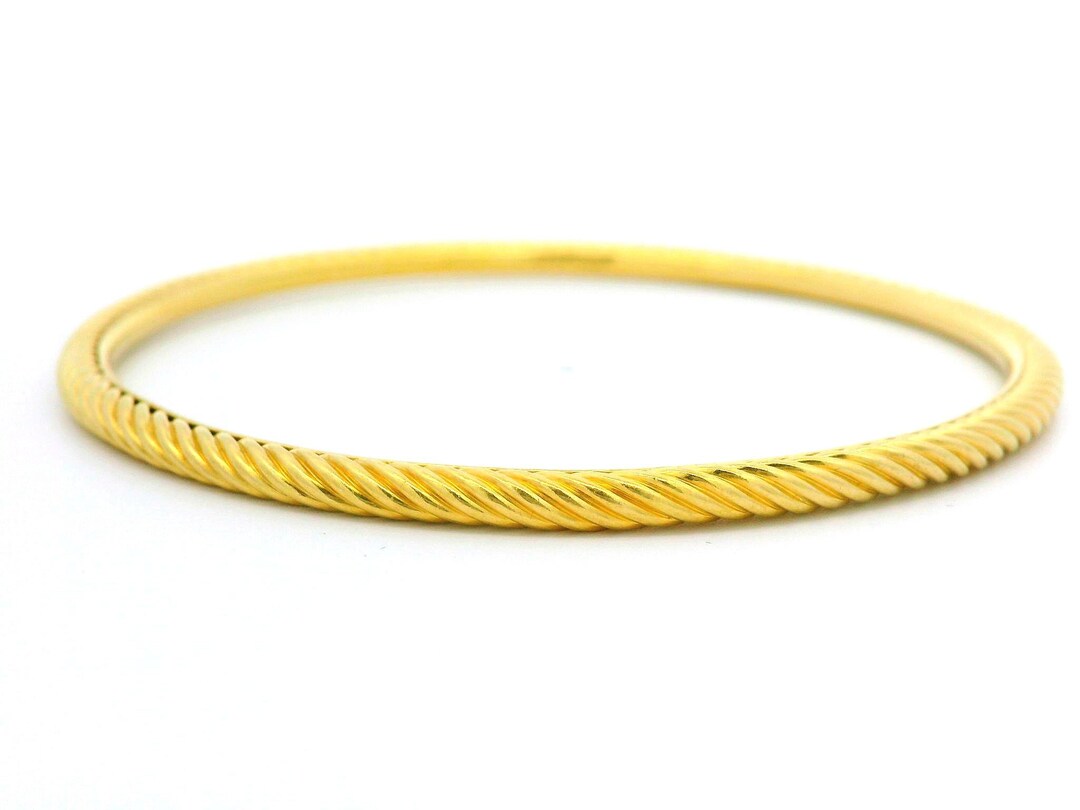 David Yurman 18k Yellow Gold Cable Slip-on Bangle Bracelet - Etsy
