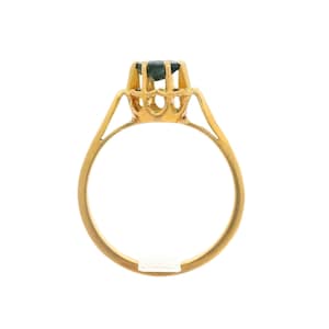 Vintage 18k Yellow Gold Sapphire French Hallmark Eagle Solitaire Ring ...