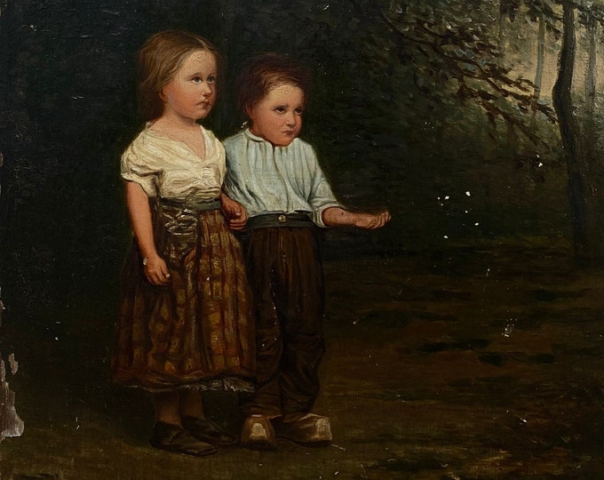 19th Century Dutch Portrait Oil Painting, 19th Century Portrait Begging ...