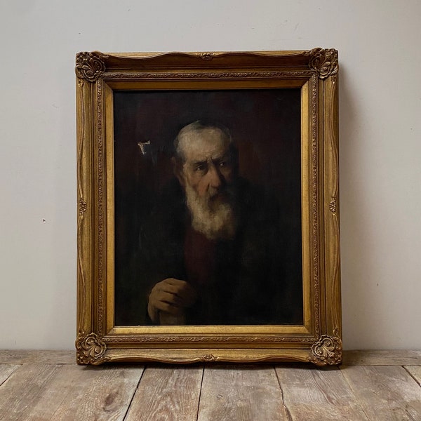 Antique Large Dark Oil Painting - Etsy