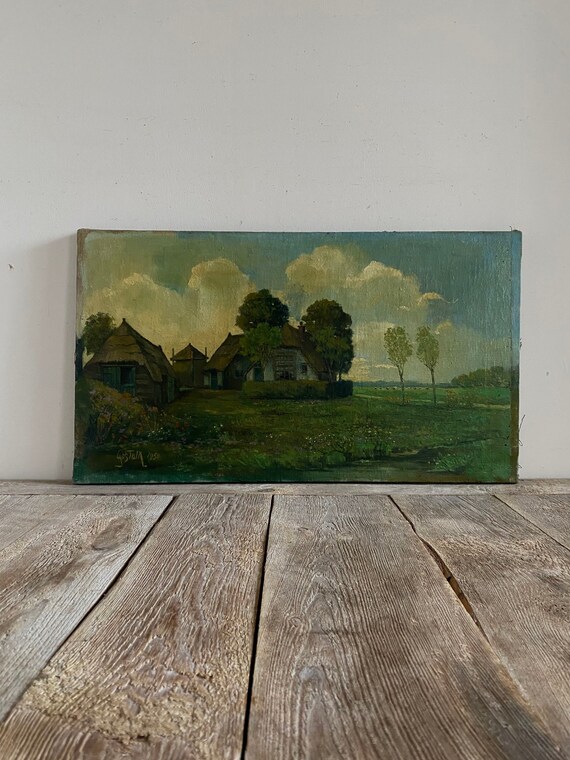 1950 Dutch Summers Landscape Oil Painting Wildflowers Oil - Etsy
