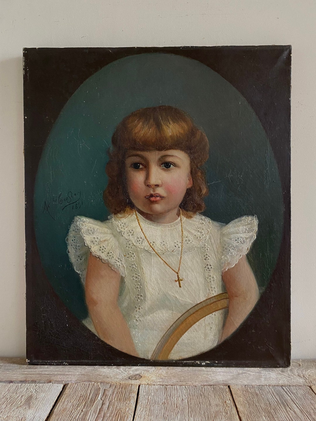 Large 19th Century French Portrait Oil Painting 1800s French - Etsy
