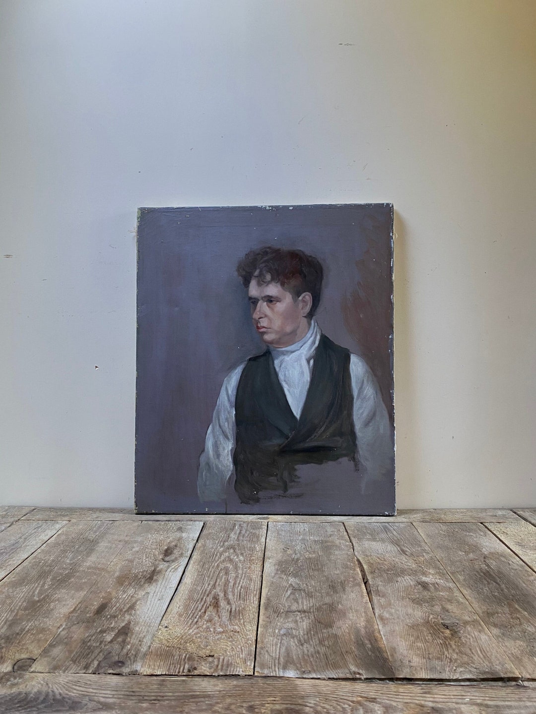 Antique Dutch Portrait Gentleman Oil Painting Antique - Etsy