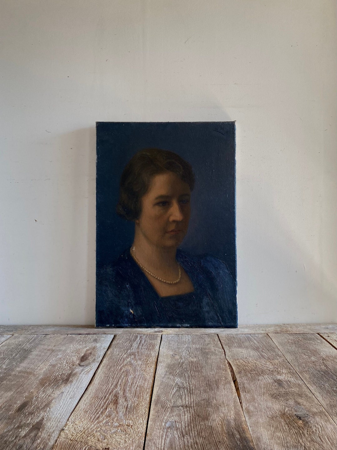 Large Dutch Portrait Woman Oil Painting, Portrait Lady Oil Painting ...