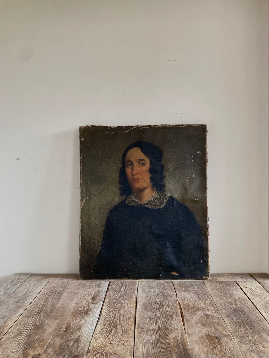 19th Century French Portrait Oil Painting, 1800s French Portrait Oil ...