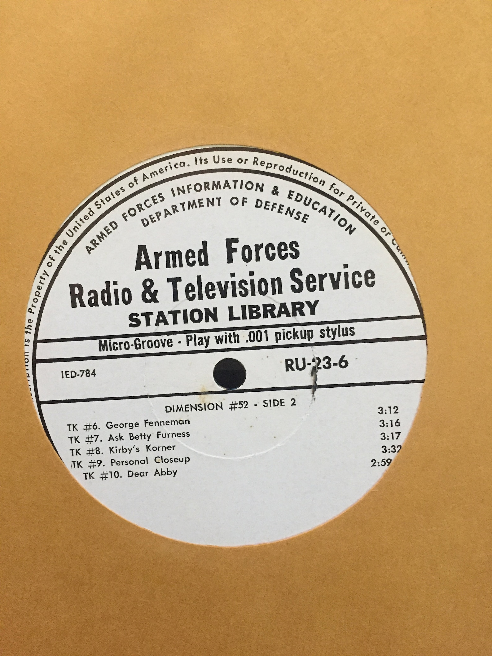 Armed Forces Radio & Television Services Radio Transcription | Etsy