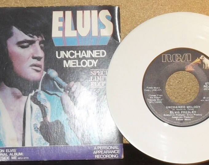 Elvis Presley Unchained Melody B W Softly As I Leave You White Etsy