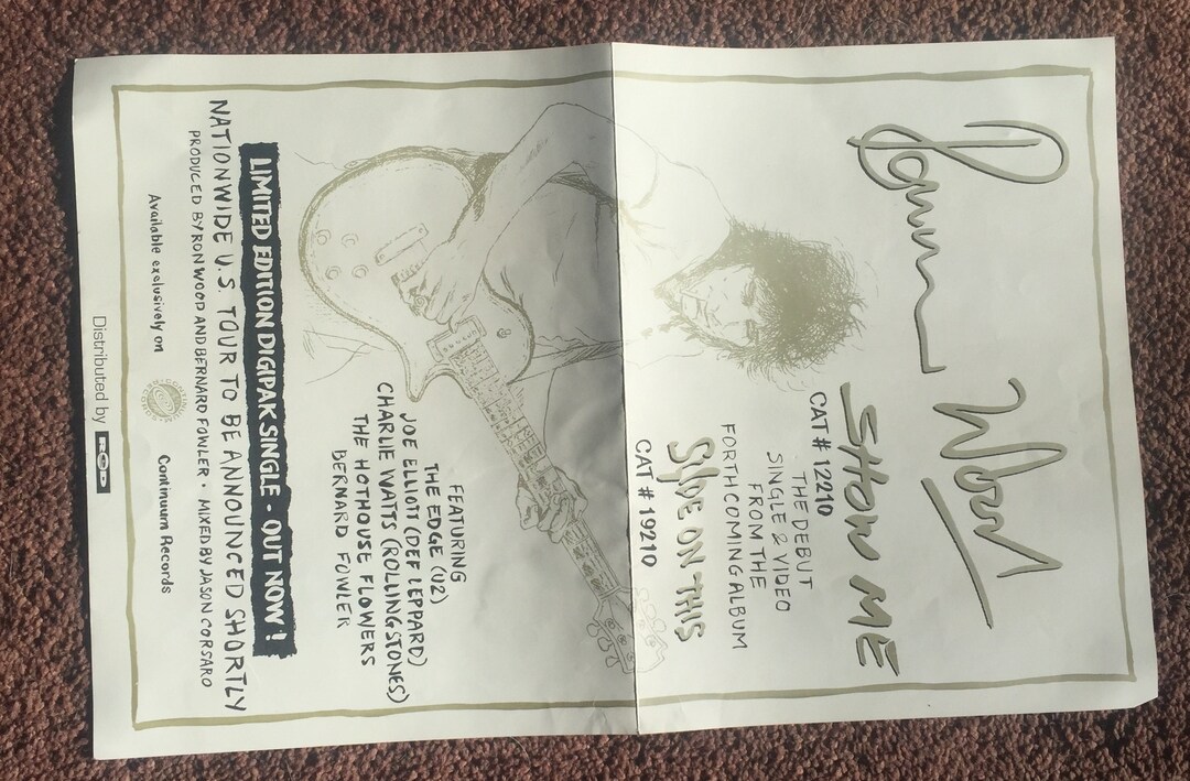 Rolling Stones Ron Wood Show Me Promo Poster - Etsy