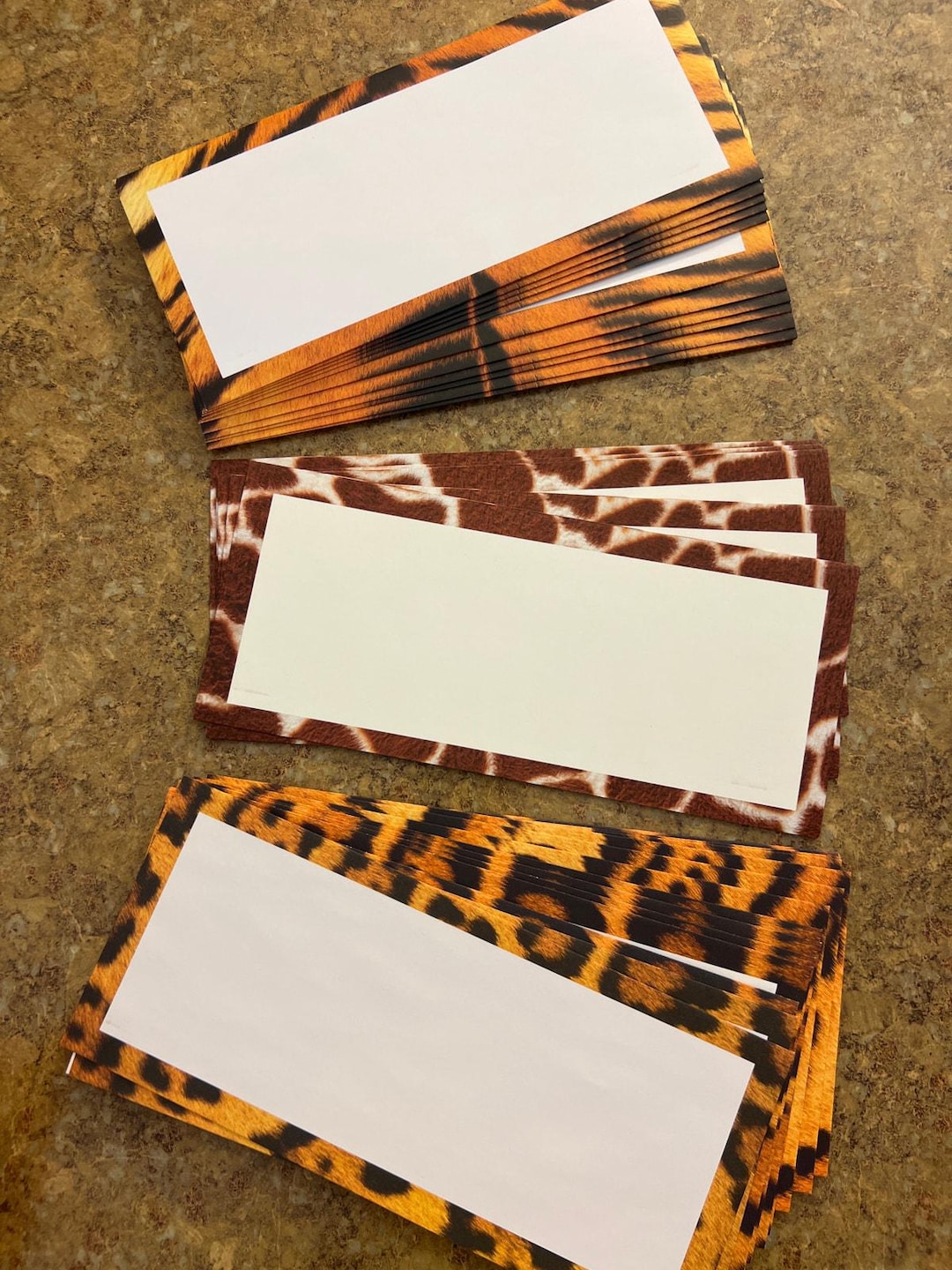 Animal Print Safari Themed Envelopes Set of 36 - Etsy