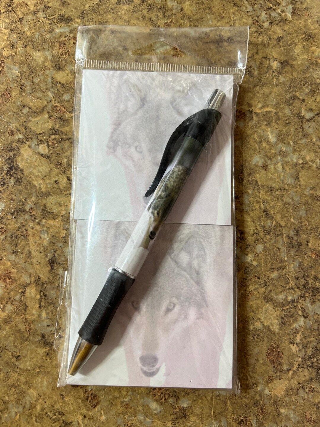 Wolf Sticky Notes and Pen Set - Etsy