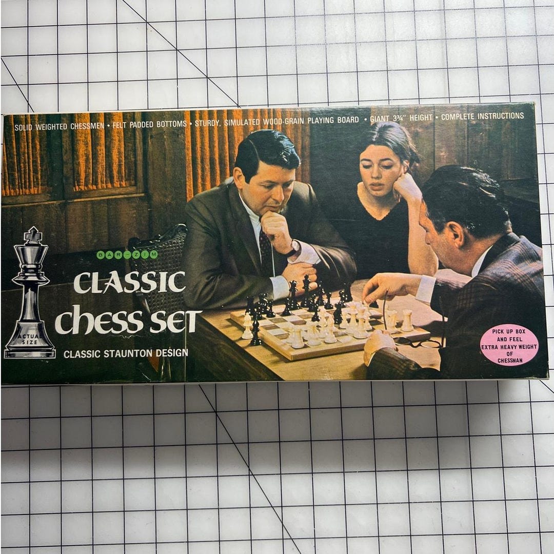 Vintage Bar Zim Chess Set 1967 Complete in Box Stauton Design #1425 - Etsy