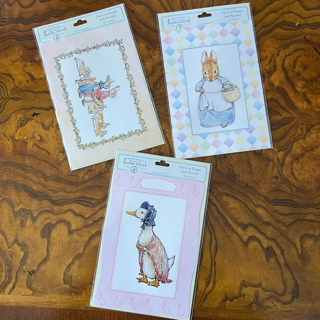 Peter Rabbit Beatrix Potter Die-cut Frames New in Package Set of 3 - Etsy