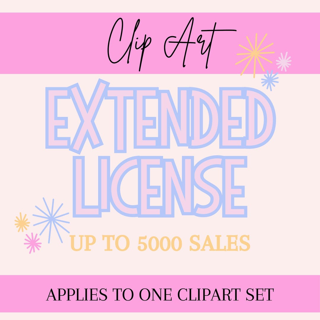 Extended Commercial Clip Art License - Applies to 1 Clip Art Set for up ...
