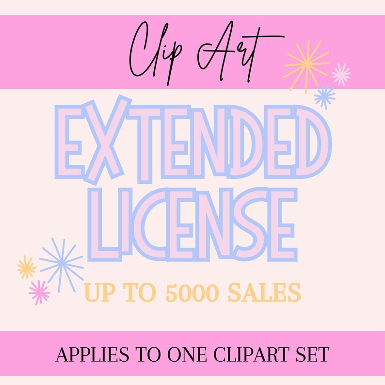 Extended Commercial Clip Art License - Applies to 1 Clip Art Set for up ...