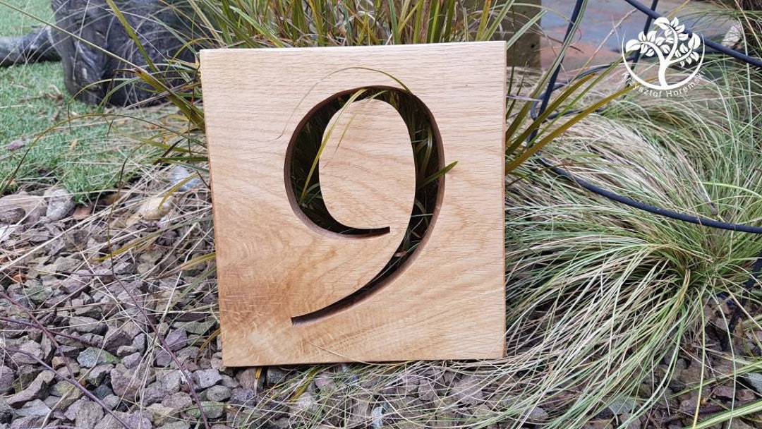 Hand Made Oak House Number - Etsy