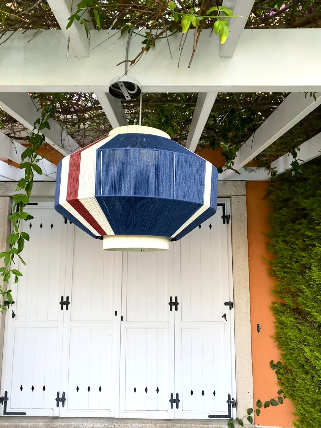 Handmade Paper String Lamp: Art Deco Woven Pendant Light - Etsy