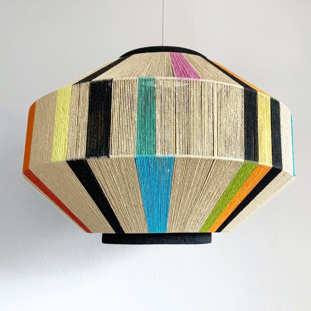 Japanese Handmade Art Deco Lamp , Paper String Pendant Light , Floor ...