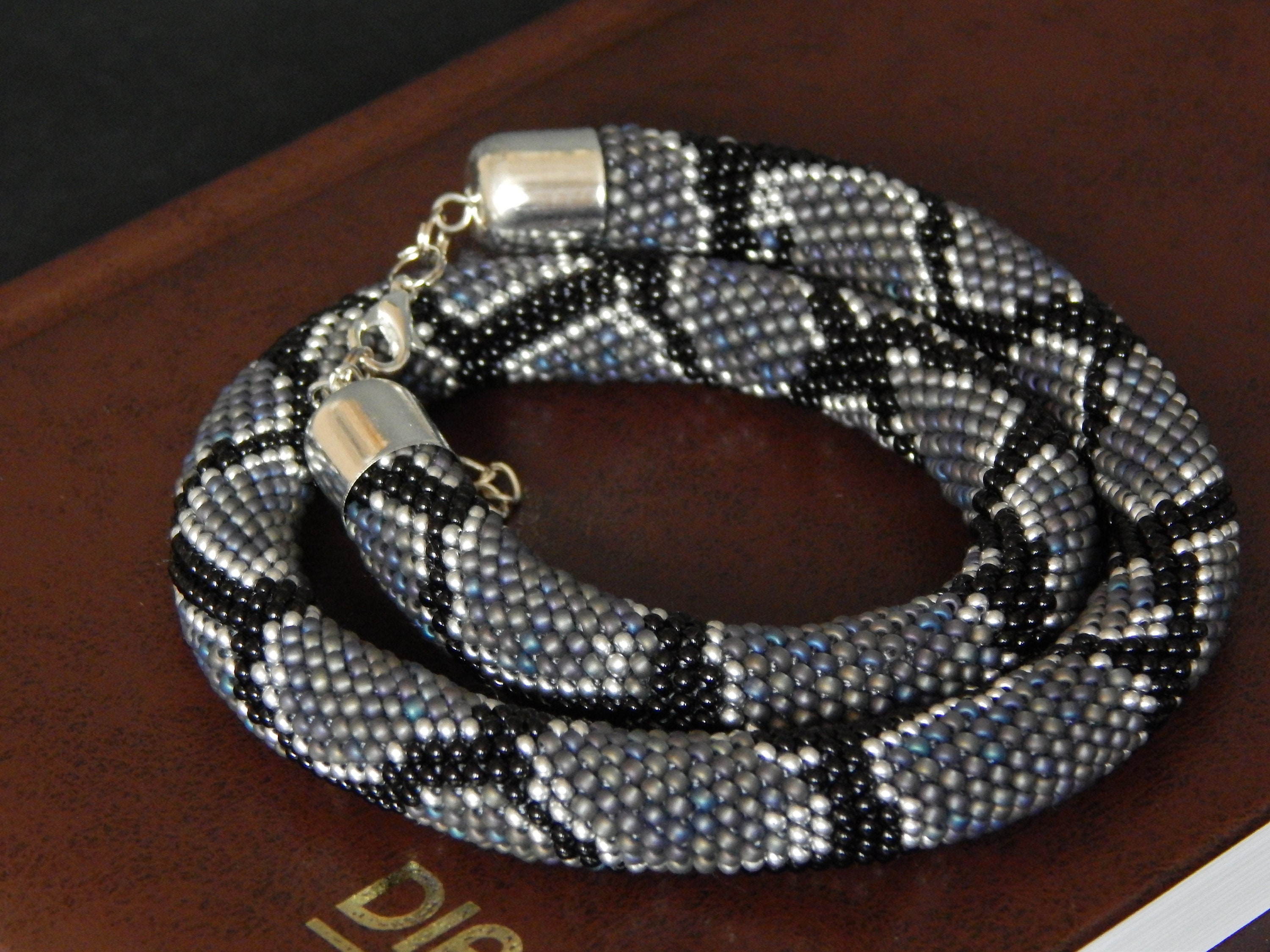 Seed Bead Crochet Necklace Beaded Art Choker Bead Crochet | Etsy