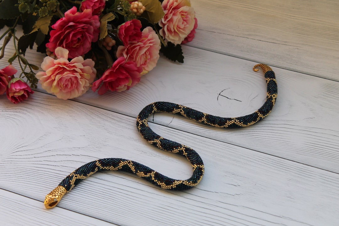 Snake Necklace Snake Jewelry Women Python Jewelry Gothic Choker Serpent ...