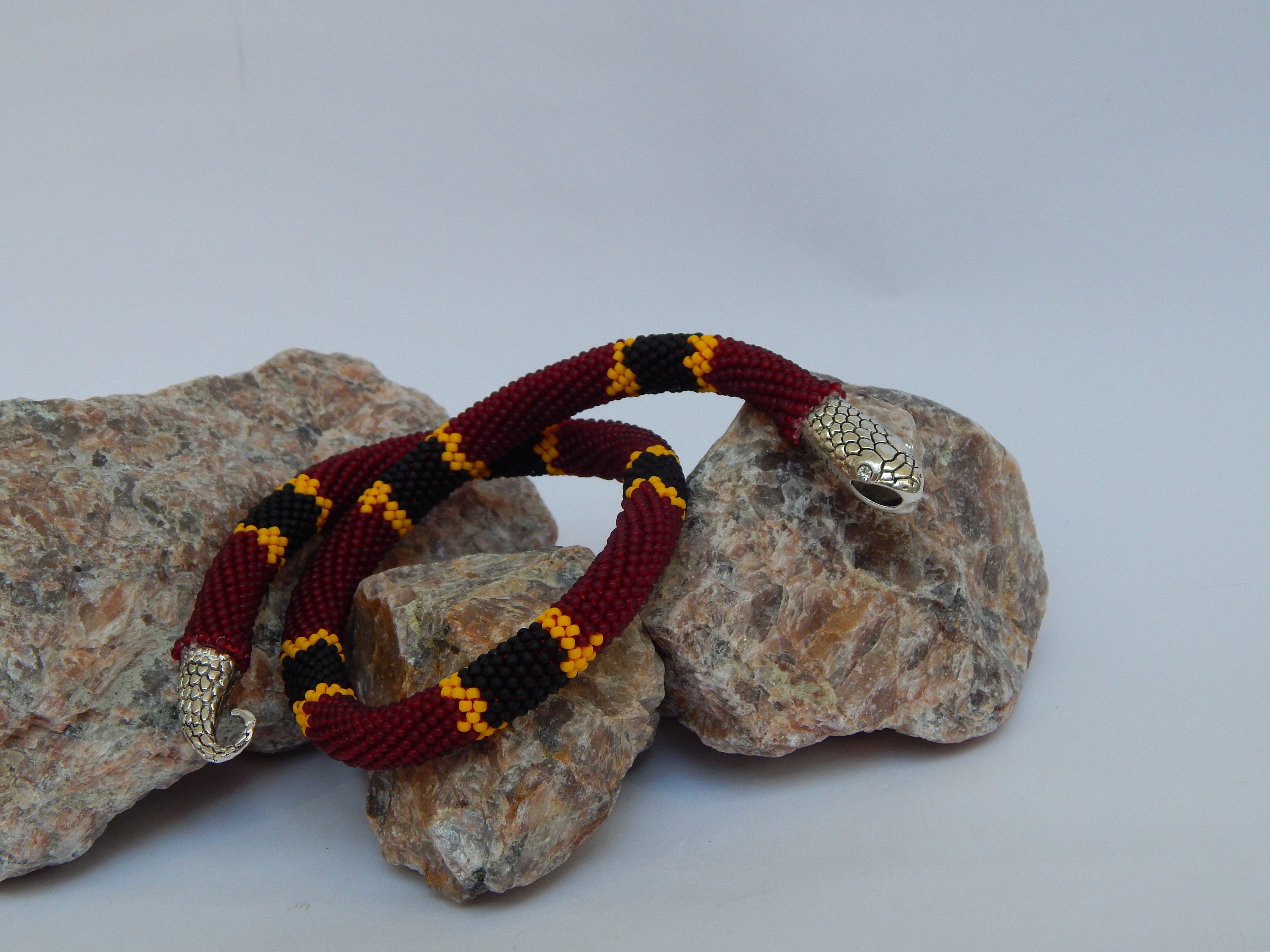 Snake Jewelry Halloween Necklace Snake Necklace Beaded Snake - Etsy
