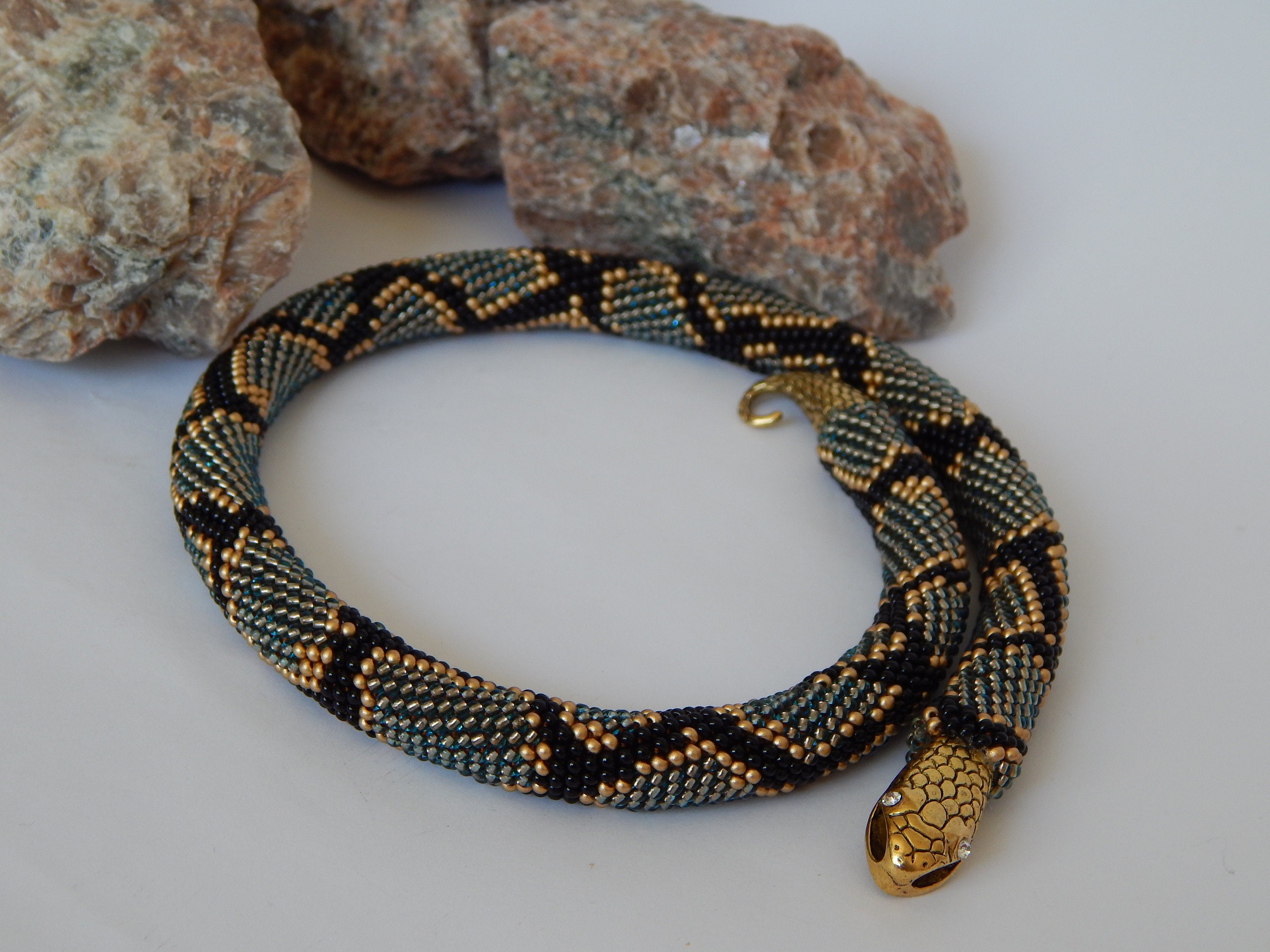 Snake necklace Serpent necklace Snake choker Gift for women | Etsy