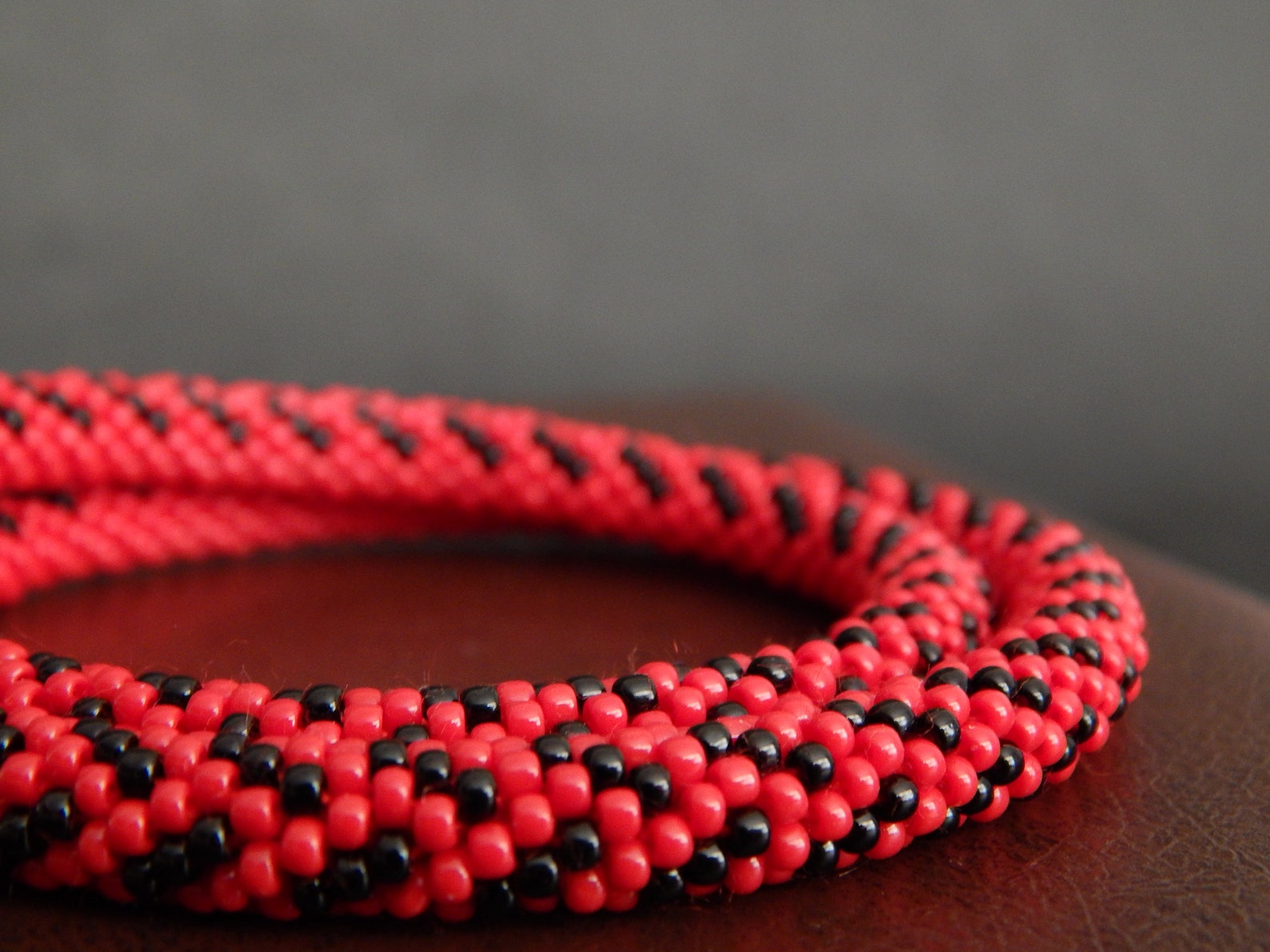Red Snake Necklace Bead Crochet Rope Necklace Totem Necklace | Etsy