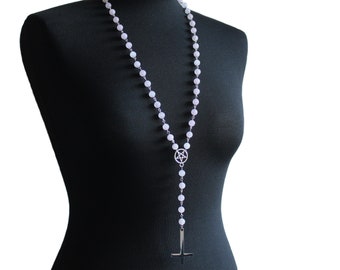 Inverted Cross Rosary | Etsy