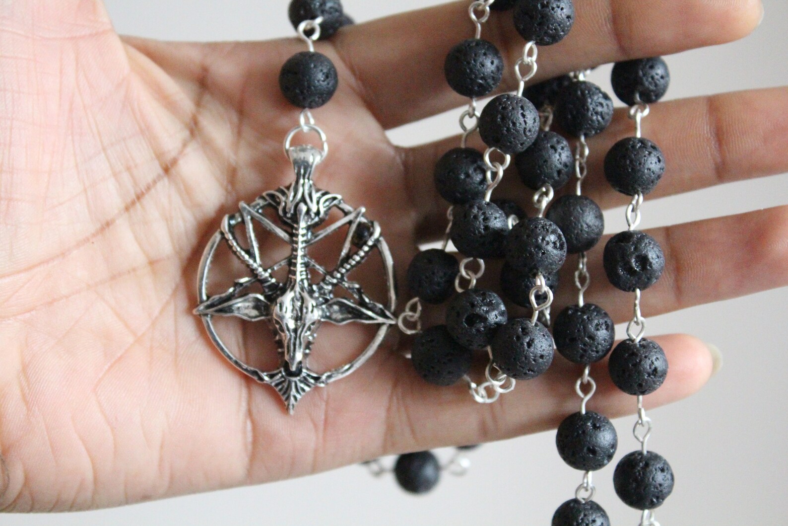 Satanic Rosary with Baphomet Pendant // Satanic // Antichrist | Etsy