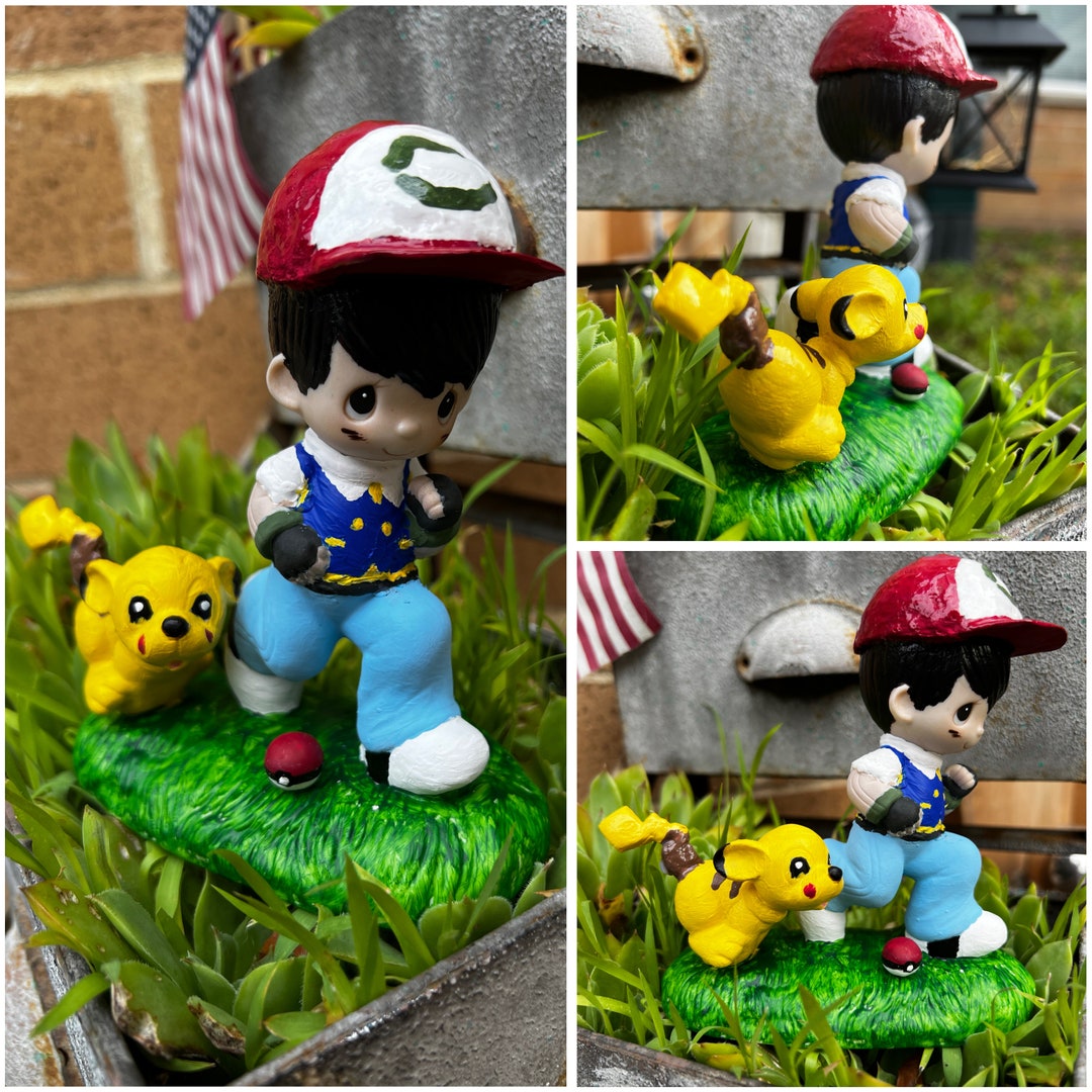 Pokémon Altered Precious Moments Pikachu and Ash - Etsy