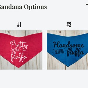 Pretty & Handsome Motha Fluffa Dog Bandana Pretty Motha Fluffa Handsome ...