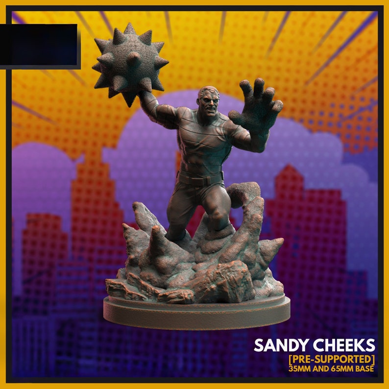 Sandy Cheeks Power Pose STL Dynamic Hero Miniature for 3D Printing - Etsy