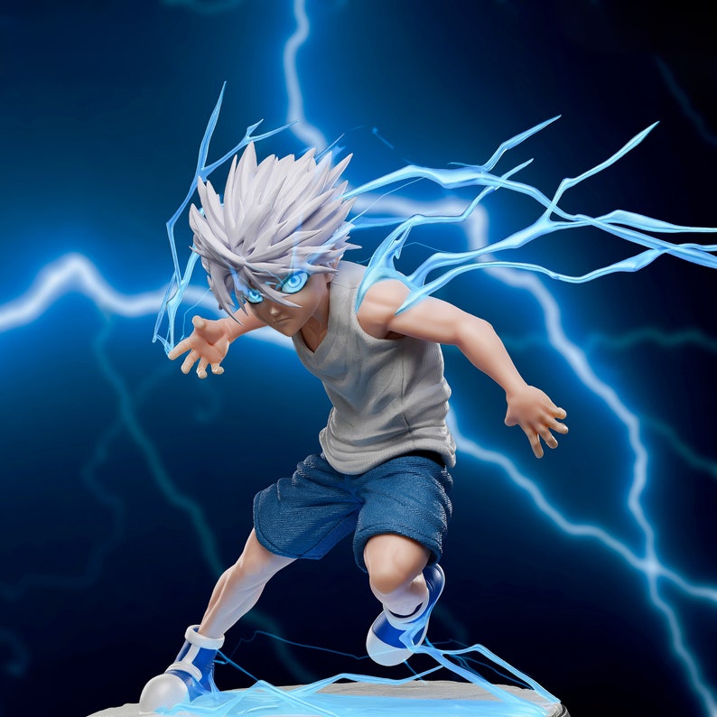 Killua Zoldyck Dynamic Youth Figure With Electric Aura STL, 3D ...