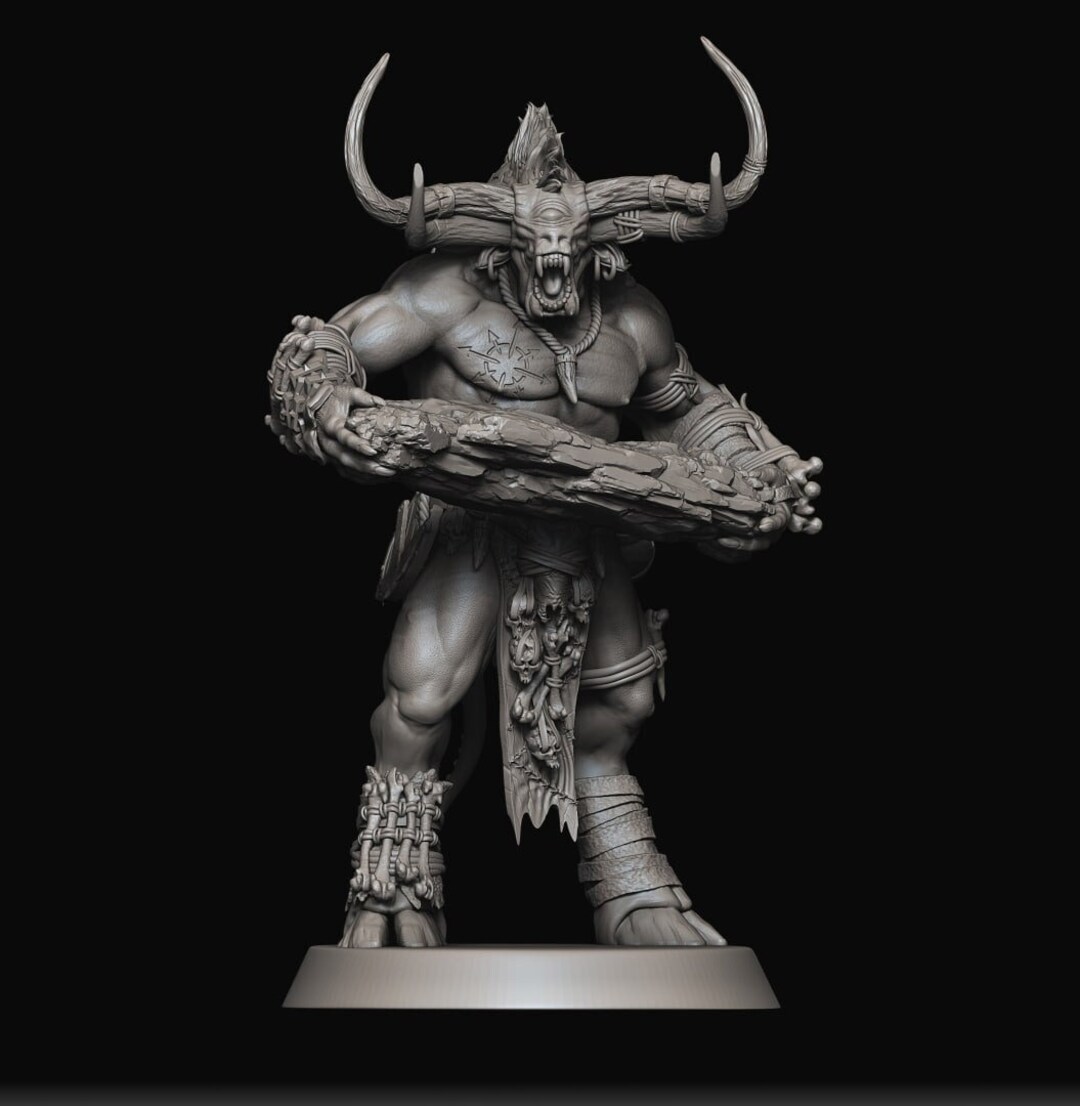 Mythical Cyclops Warrior STL, Giant One-eyed Monster 3D Model, Epic ...