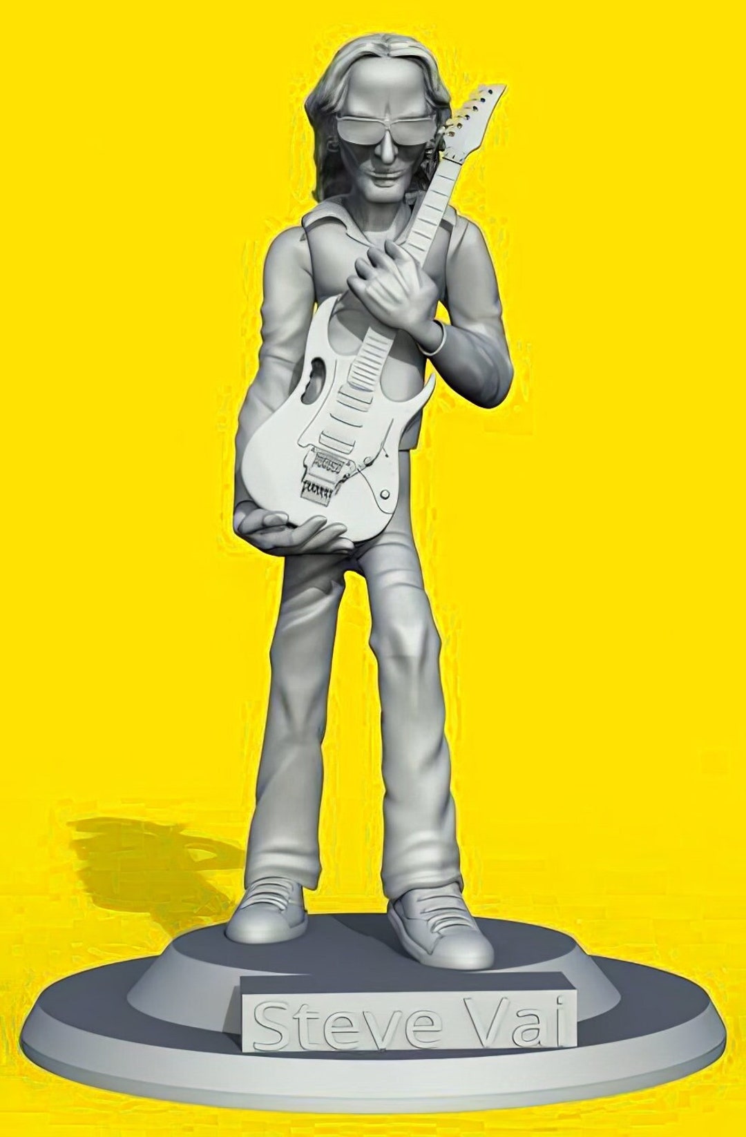 Steve Vai Legendary Guitarist STL File, Iconic Rock Musician Miniature ...