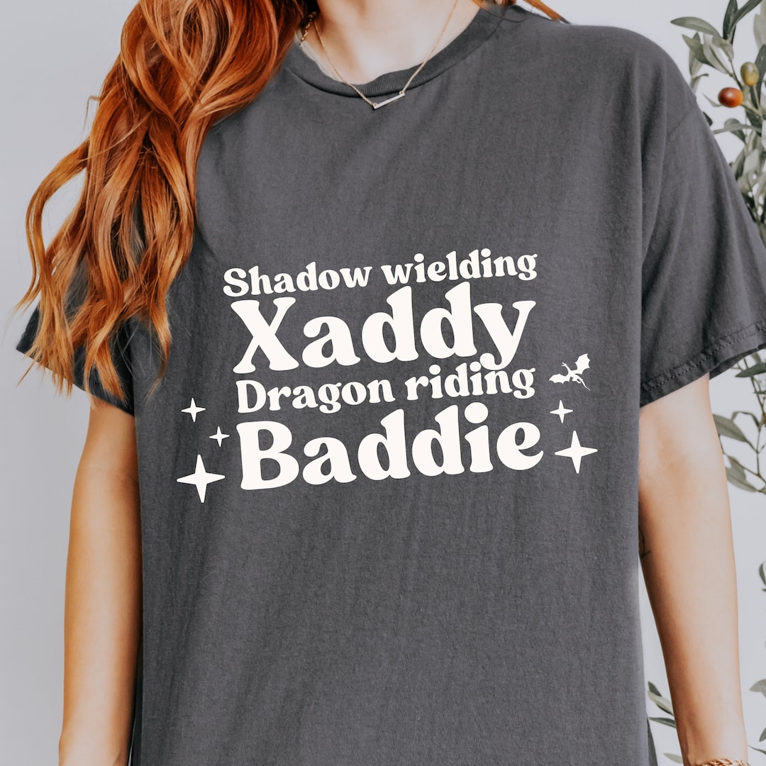 Shadow Wielding Xaddy Dragon Riding Baddie Fourth Wing Shirt Violet ...