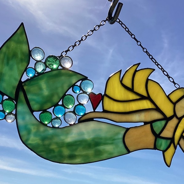 Stain Glass Mermaid - Etsy