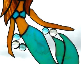 Stain glass mermaid | Etsy