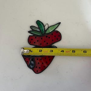 Psychedelic Trippy Strawberry Stained Glass Suncatcher - Etsy