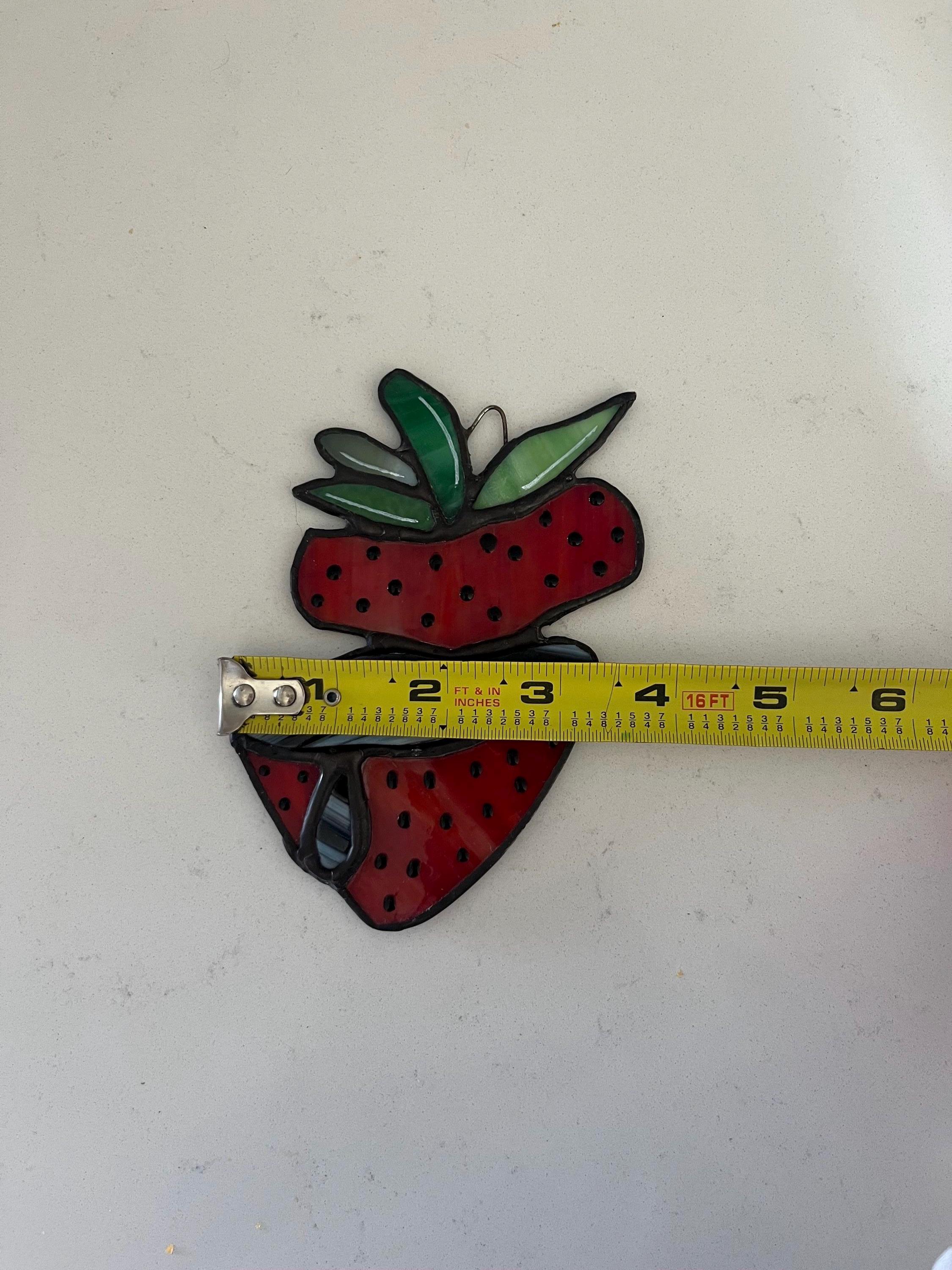 Psychedelic Trippy Strawberry Stained Glass Suncatcher - Etsy