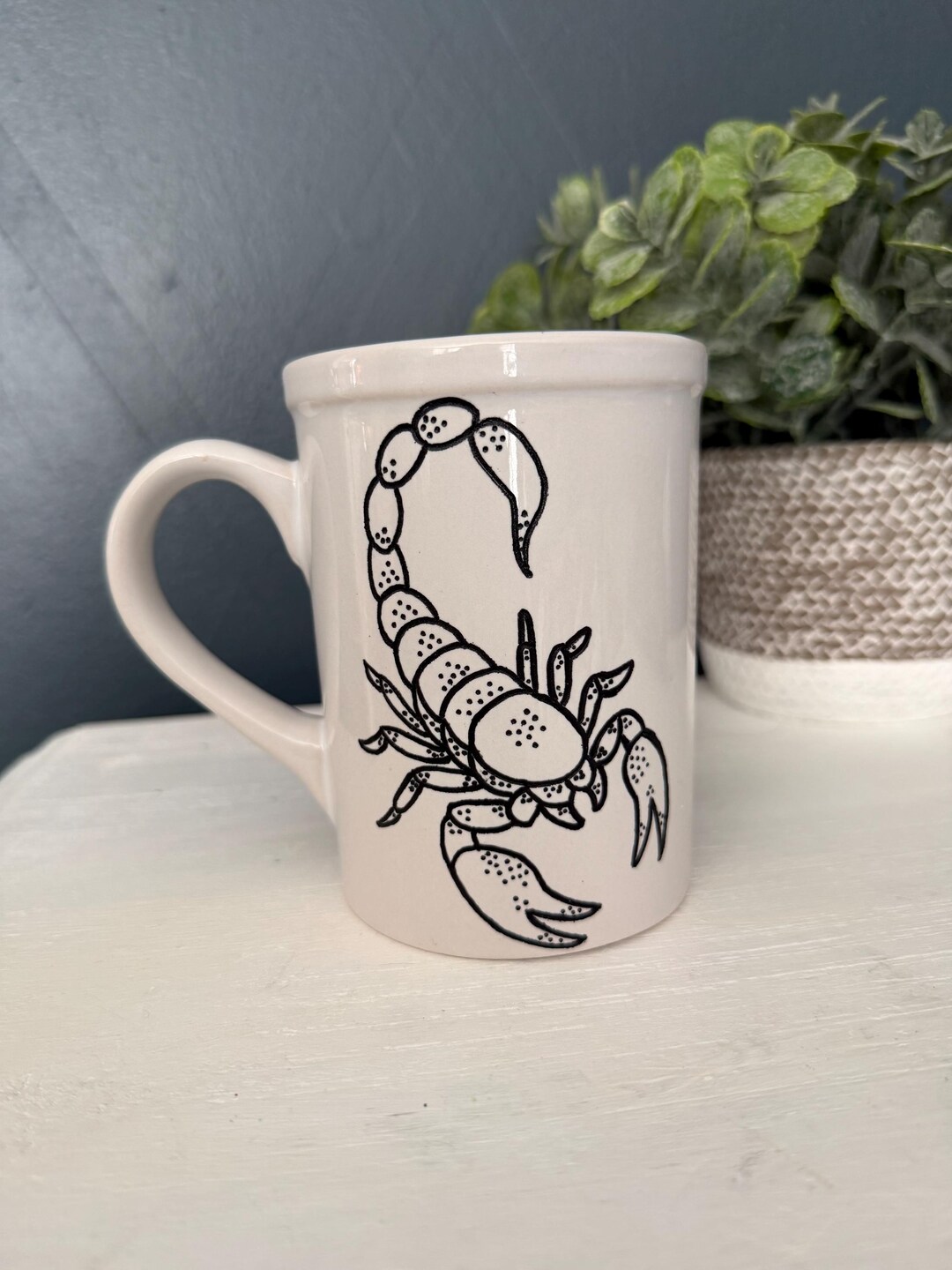Hand Engraved • Scorpion • Tattoo Style •recycled Mug• 12 Ounces• Hand ...