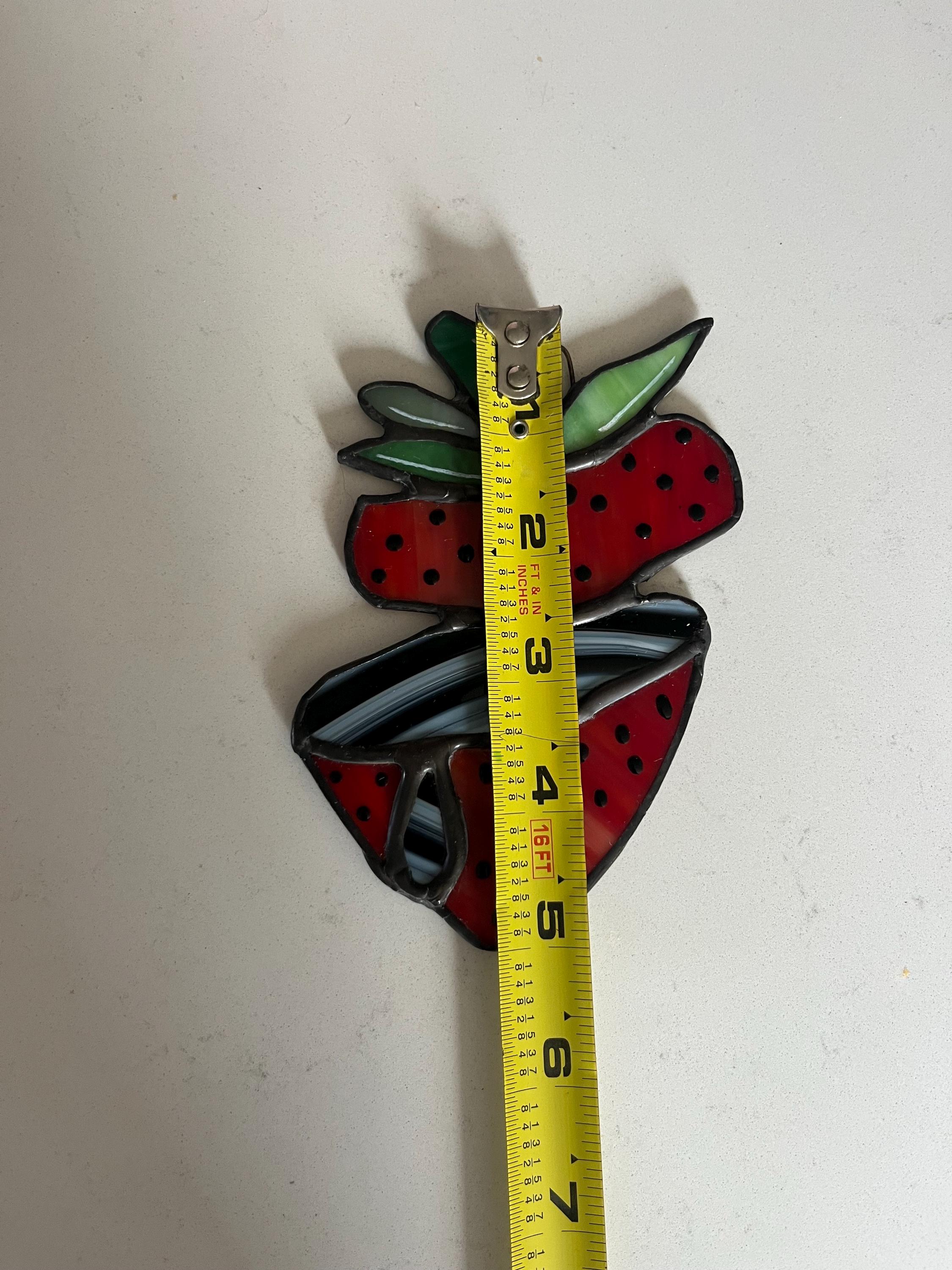 Psychedelic Trippy Strawberry Stained Glass Suncatcher - Etsy