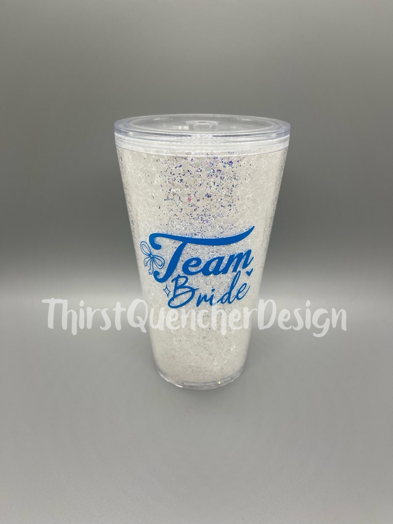 Team Bride Glitter Tumbler, Wedding Tumbler, Bachelorette Tumbler ...