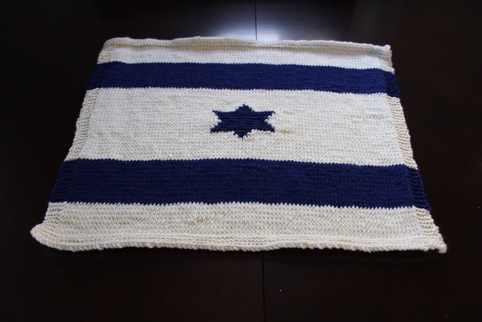 Knitting Pattern: Israeli Flag Challah Cover - Etsy