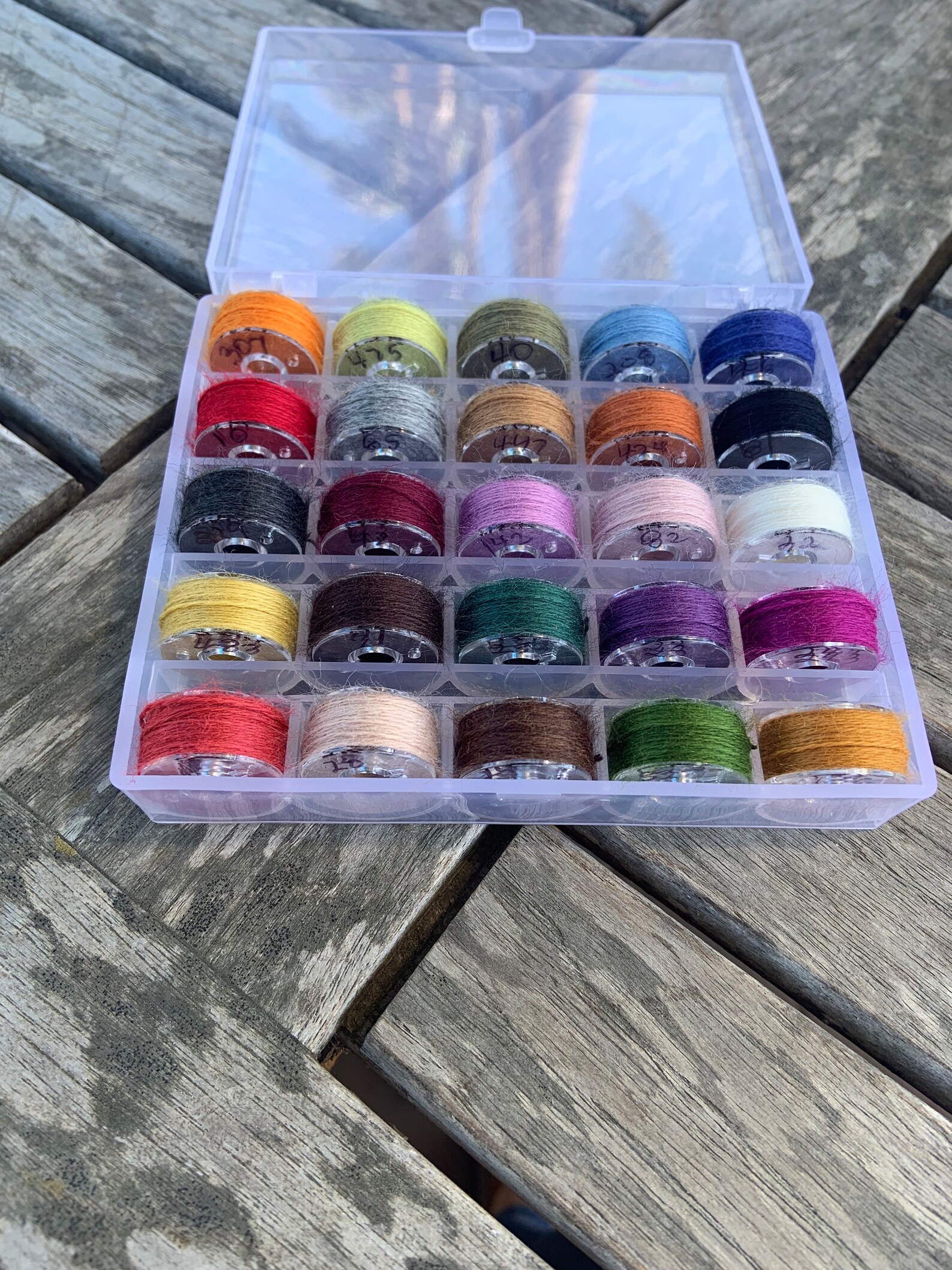 Genziana Wool Thread 25 Color Bobbin Set for Wool Applique - Etsy