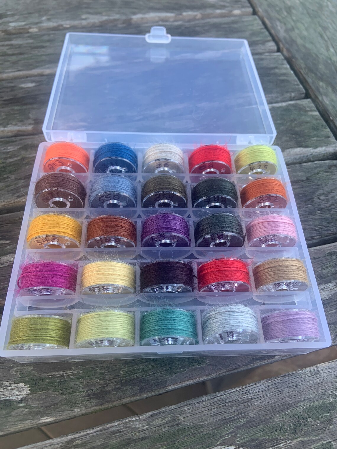 Genziana Wool Thread 25 Color Bobbin Set for Wool Applique - Etsy