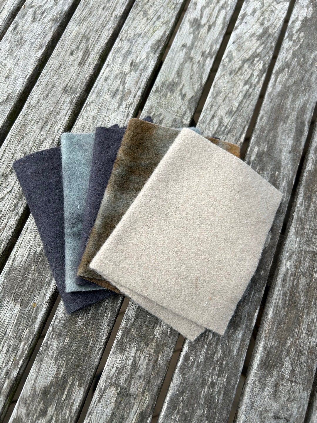 Hand Dyed Wool Pieces - Etsy